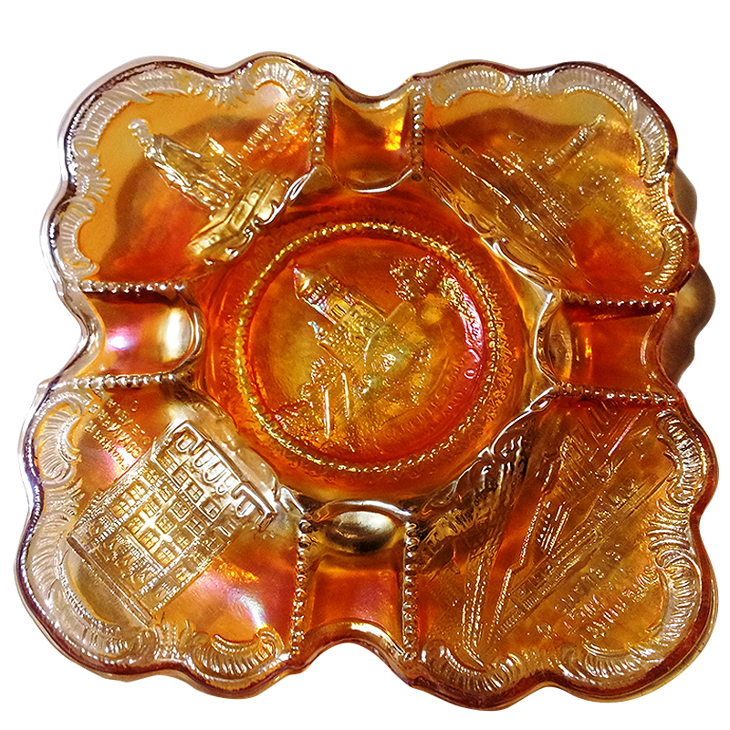 Millersburg Cleveland Memorial Marigold Souvenir Ashtray "Grover ...