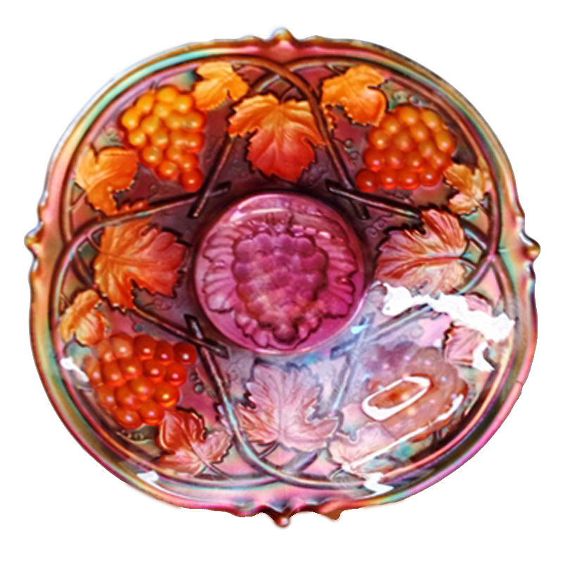 U.S. Glass Palm Beach Marigold Goofus Glass Plate: Carnival Glass Showcase