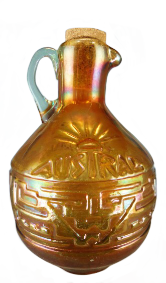 Maker Unknown Austral Bottle South America: Carnival Glass Showcase