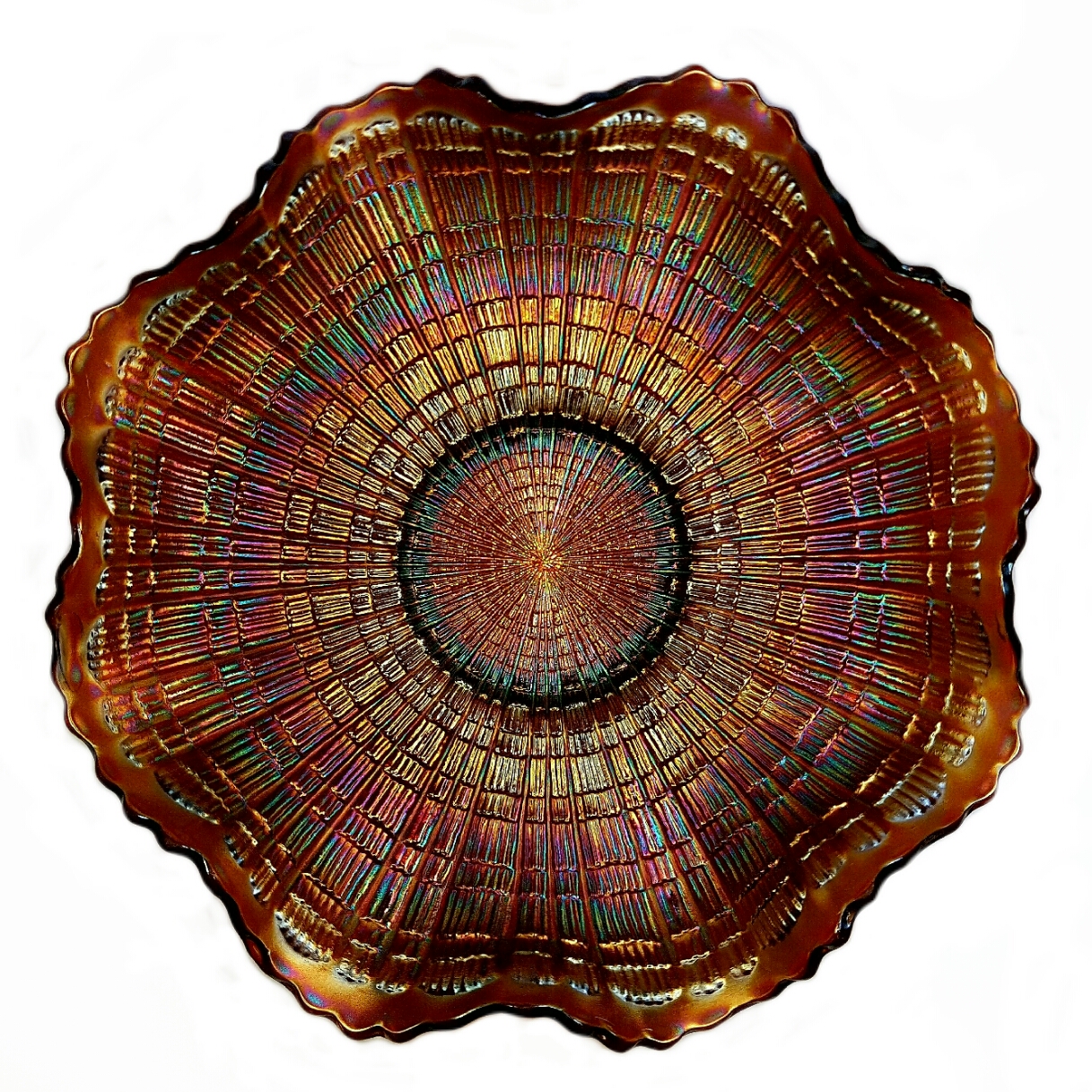 Fenton Plaid Amethyst Bowl: Carnival Glass Showcase