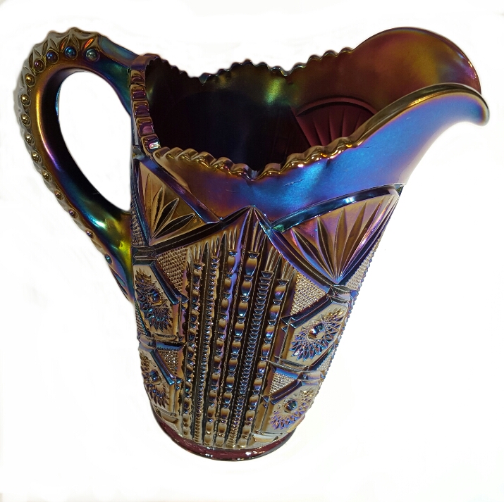 Imperial Chatelaine Purple Water Pitcher: Carnival Glass Showcase