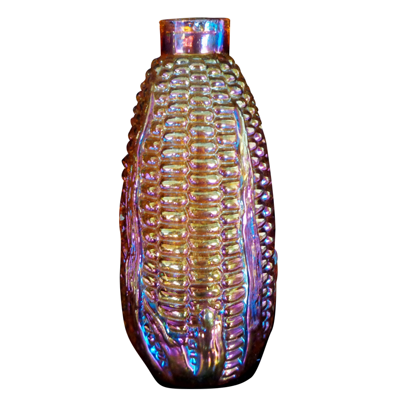 Imperial "Corn Bottle" Marigold Bottle: Carnival Glass Showcase
