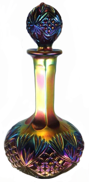 Imperial Diamond & Sunburst Purple Decanter & Wines: Carnival Glass ...