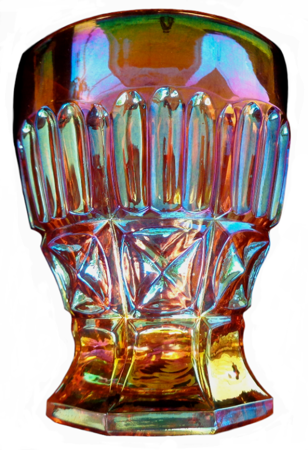 Joseph Inwald Czech Republic Rivoli Marigold Tumbler: Carnival Glass ...