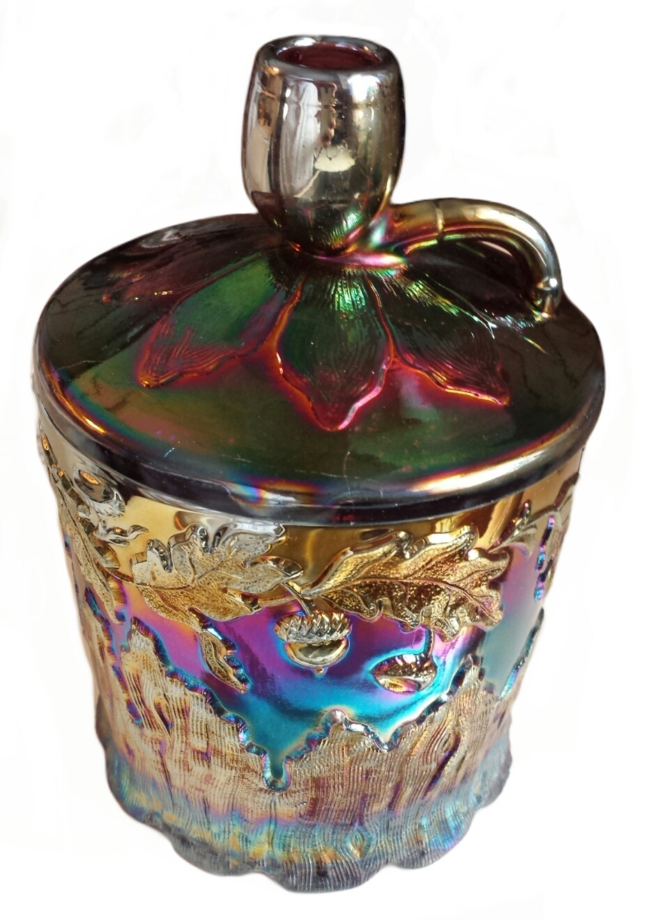 Millersburg Pipe Humidor Amethyst Pipe Tobacco Humidor: Carnival Glass ...