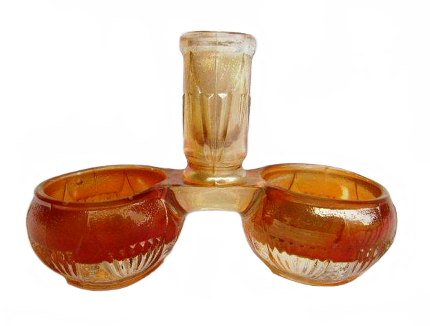 Maker Unknown Skyline Marigold Double Salt with Center Toothpick ...