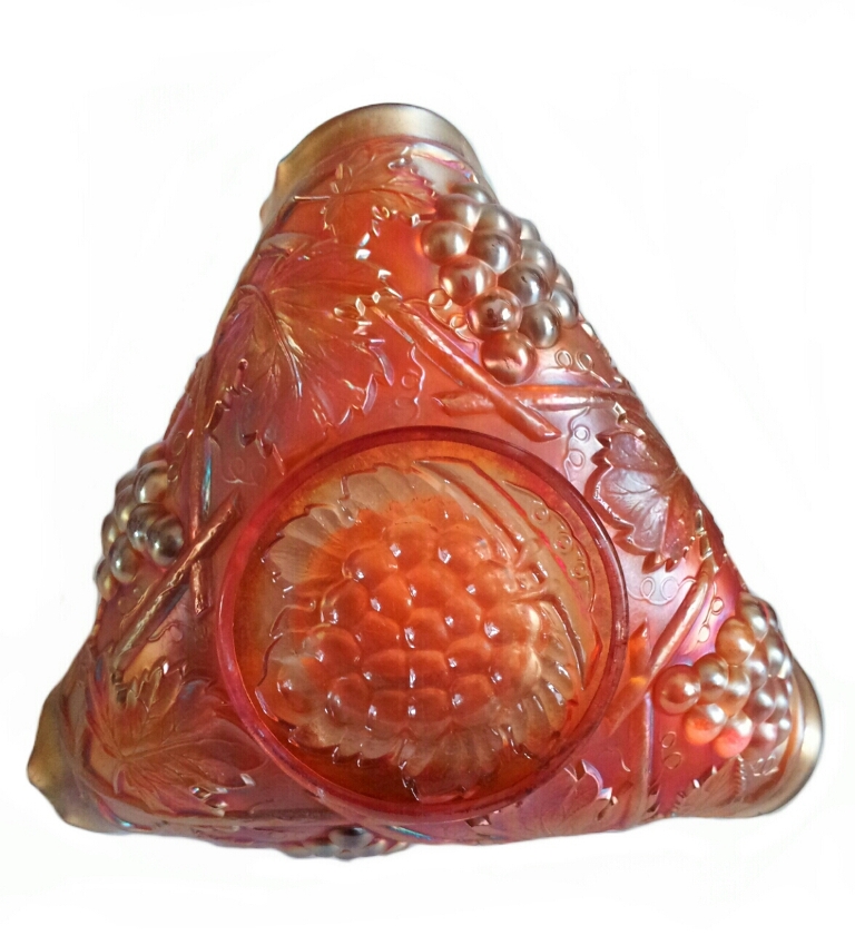 U.S. Glass Palm Beach Marigold Goofus Glass Tri-Corner Whimsey Bowl ...