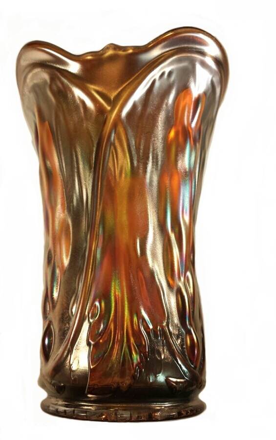 U.S. Glass Palm Beach Marigold Goofus Glass Whimsey Vase: Carnival ...